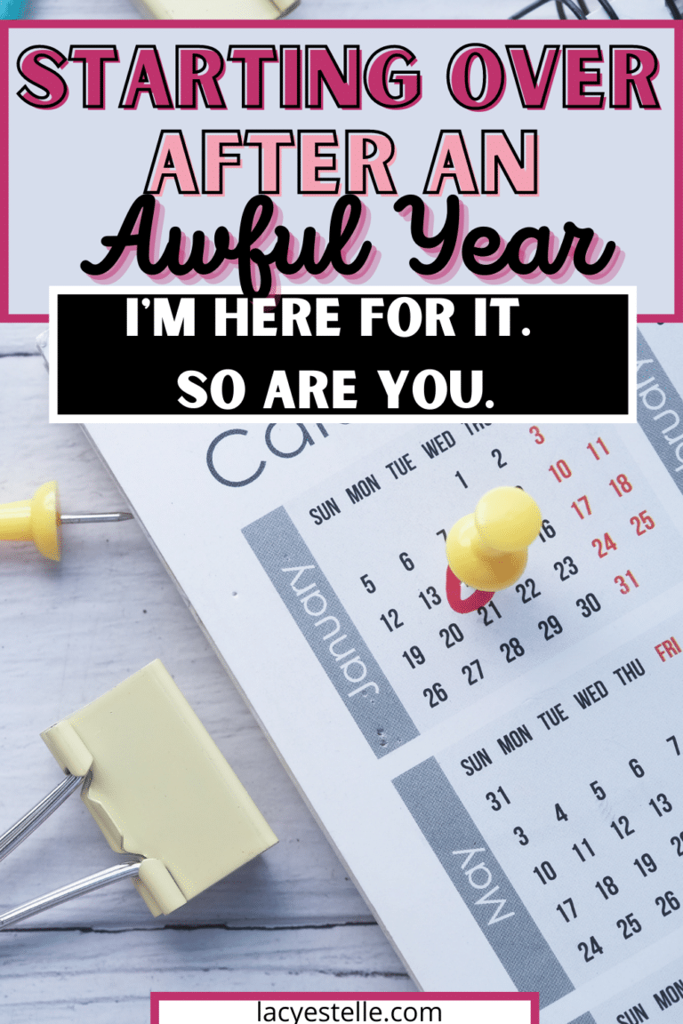 Last Year Not Your Best Year? That's Fine. • Lacy Estelle